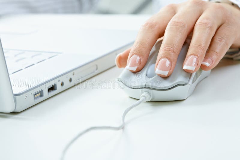 Fingers on computer mouse stock photo. Image of detailed - 11971878