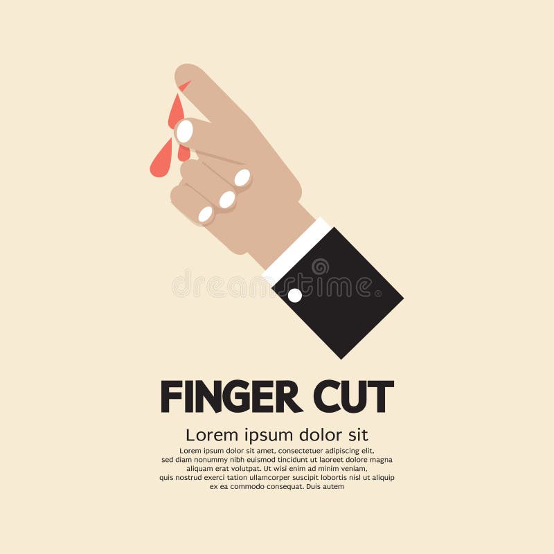 Fingers Cut with Knife stock vector. Illustration of knife - 44822382