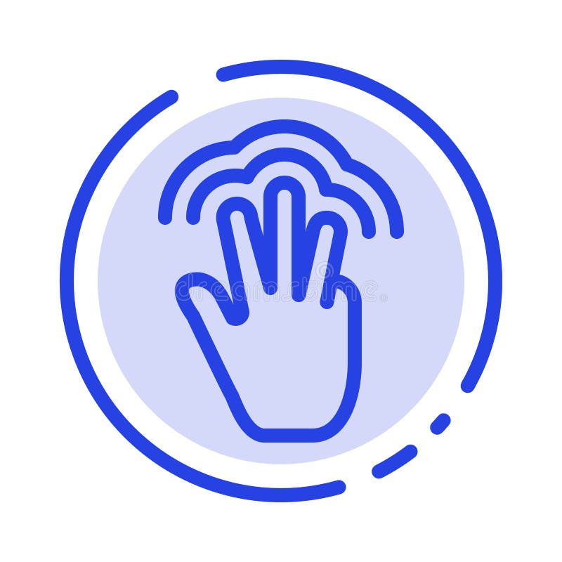 Fingers, Gestures, Hand, Interface, Multiple Touch Blue Dotted Line ...