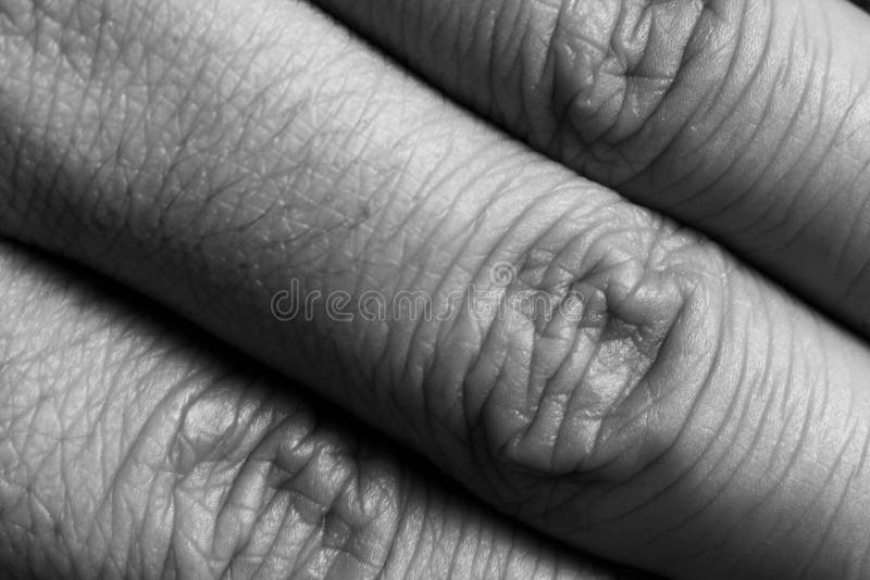 Fingers and Hand Texture Macro Close Up Black and White Background ...