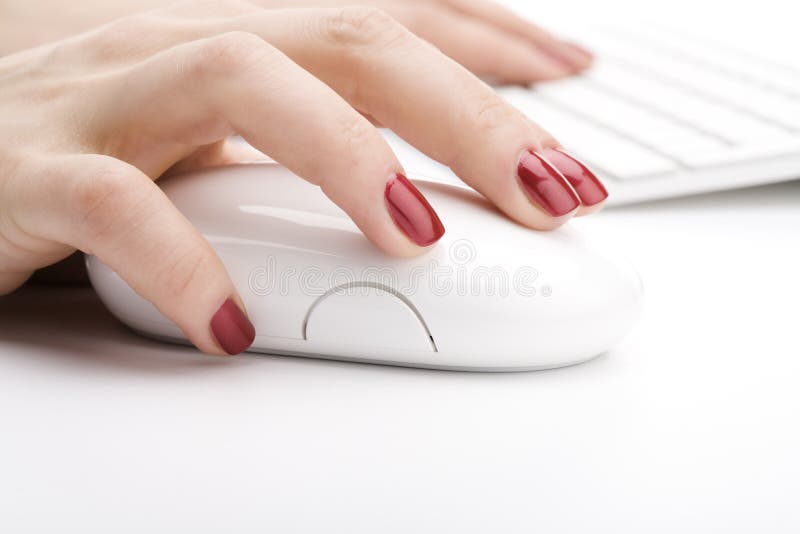 Fingers on mouse stock image. Image of communications - 2174607