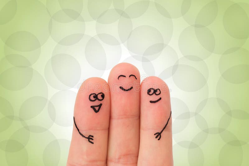 Fingers hugging with faces stock image. Image of love - 65649889