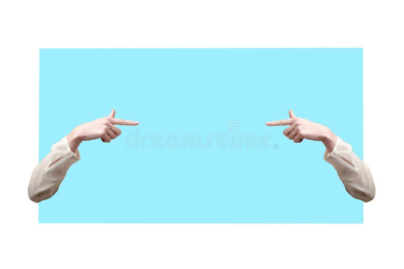 Fingers Indicating the Center of the Sheet Stock Image - Image of ...