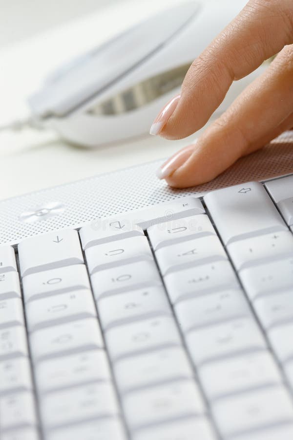 Fingers on keyboard stock photo. Image of modern, beauty - 12447610