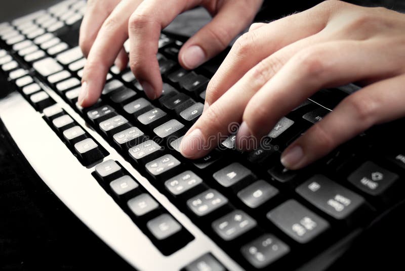 Fingers on keyboard stock image. Image of busy, mobile - 3045569
