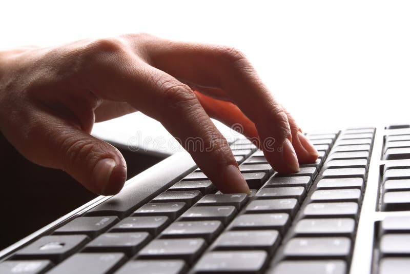 Fingers on keyboard stock image. Image of corporate, business - 3754889