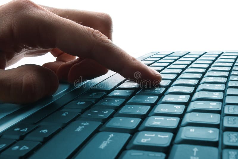 Fingers on keyboard stock image. Image of macro, hand - 6265435