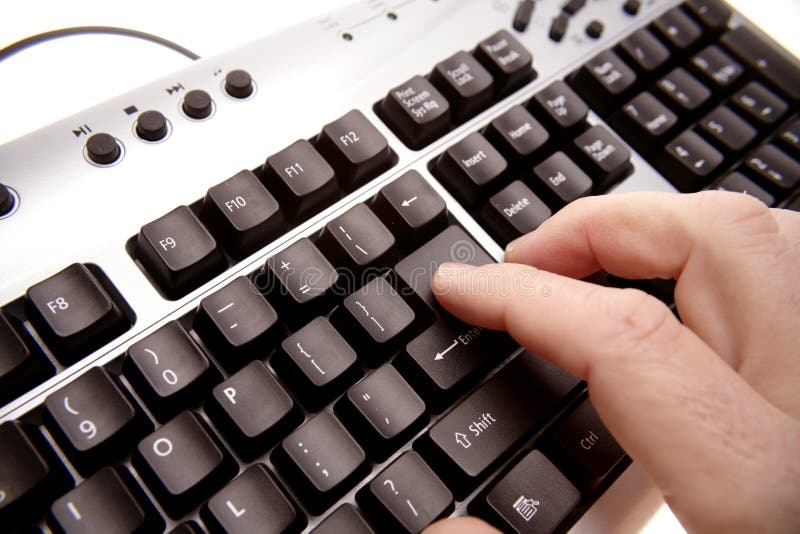Hands on a keyboard stock photo. Image of information - 2068940