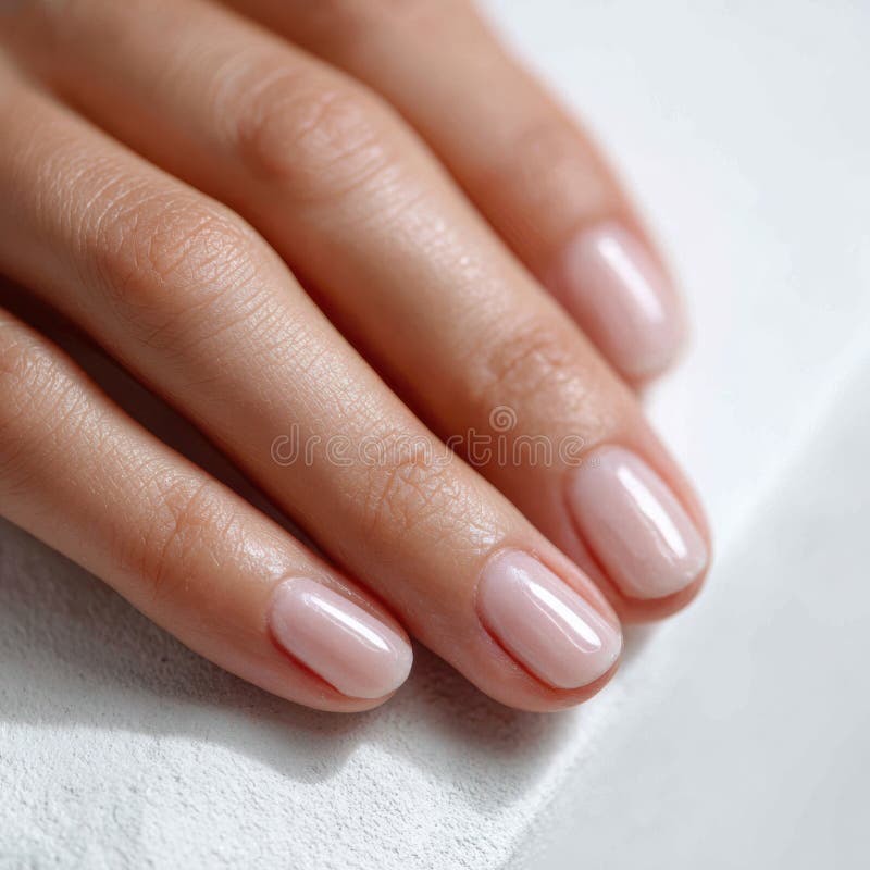 Softly Curled Fingers Resting on a Pristine White Surface Highlighting ...