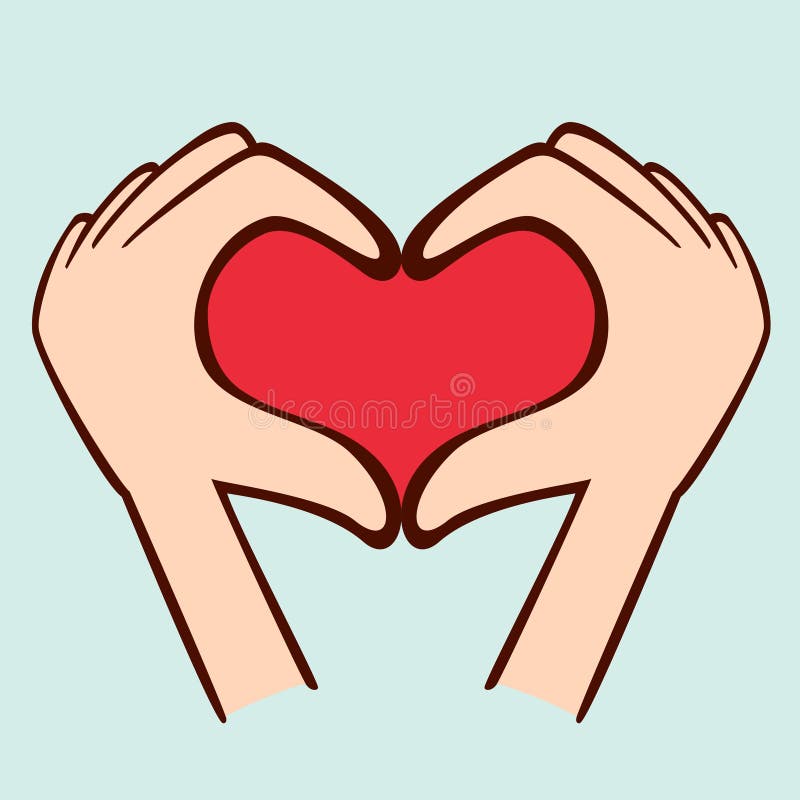 Hand heart gesture vector stock vector. Illustration of finger - 36513685