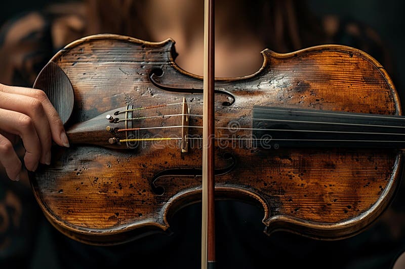 Fingers Plucking the Strings of a Violin Stock Photo - Image of ...