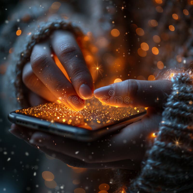 Fingers Tapping on a Smartphone Screen Stock Photo - Image of internet ...