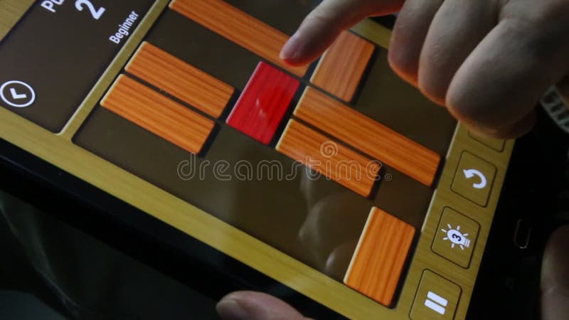 Fingers Touching Icons on the Tablet Game Stock Video - Video of male ...