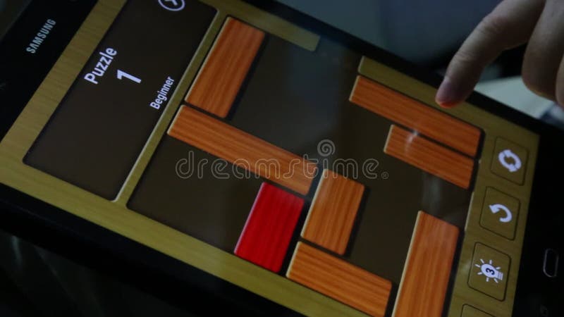 Fingers Touching Icons on the Tablet Game Stock Video - Video of ...