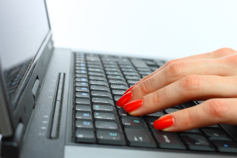 Fingers typing stock photo. Image of adults, isolated - 14617242