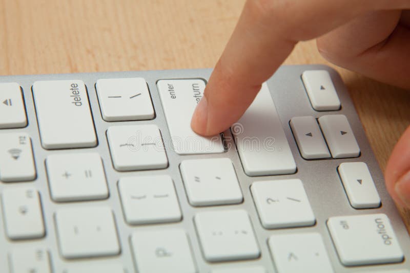 Fingers Typing on Keyboard in Close-up Stock Image - Image of human ...
