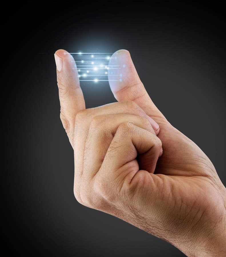 Fingertip Artificial Intelligence Stock Photo - Image of light, future ...