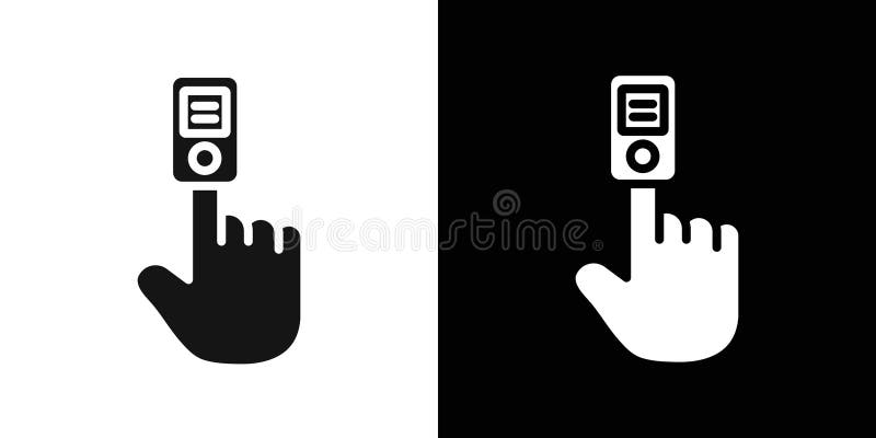 Fingertip Pulse Oximeter Icon Flat Vector Set Outline Stock Vector ...