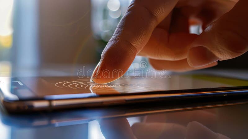 A Hand Interacting with Smartphone. AI Generated Stock Photo - Image of ...