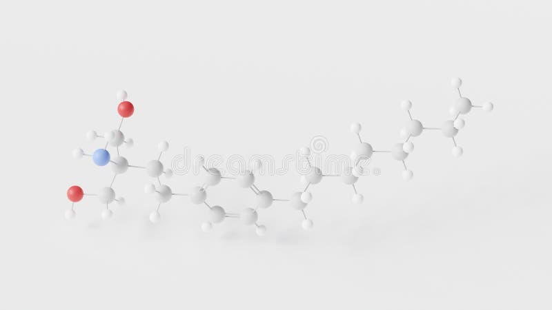 Fingolimod Molecule 3d, Molecular Structure, Ball and Stick Model ...
