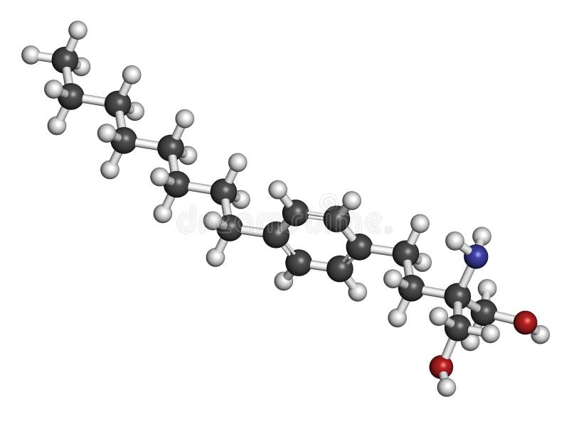 Fingolimod Multiple Sclerosis MS Drug Molecule. Skeletal Formula. Stock ...