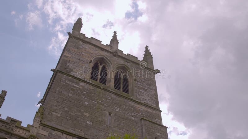 The Finials and Arched Windows of a Gothic Tower Stock Video - Video of ...
