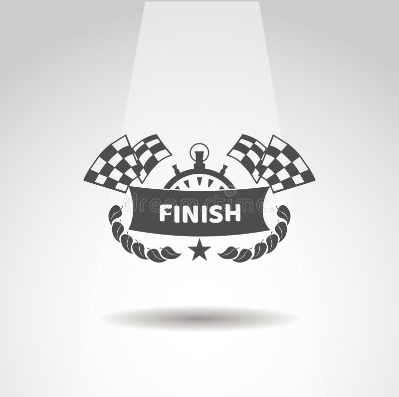 Finish Banner Icon. Finish Icon, Simple Racing Finish Icon Stock Vector ...