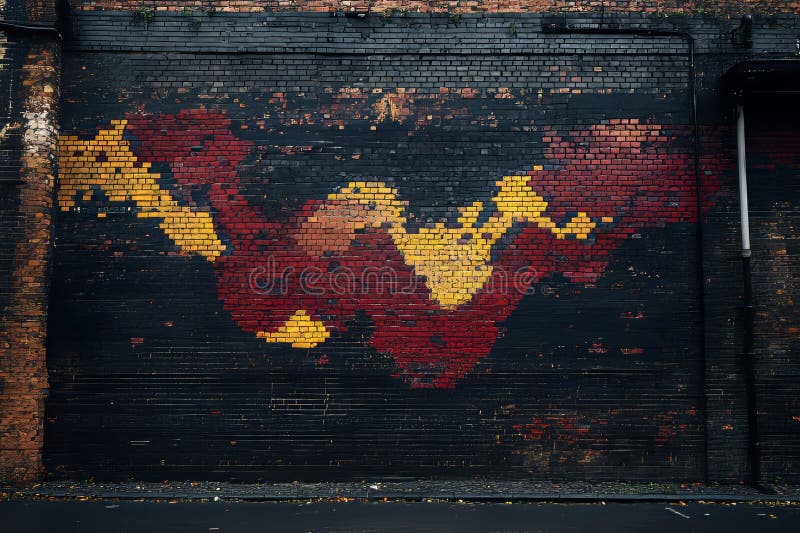 The Finish of a Building Front Embellished with Thin Brick Tiles Stock ...