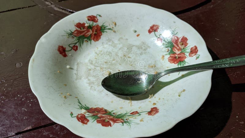 Finish eating stock photo. Image of grains, dirty, rice - 262841896