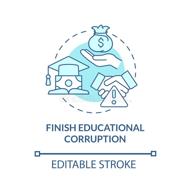 Finish Educational Corruption Blue Concept Icon Stock Vector ...
