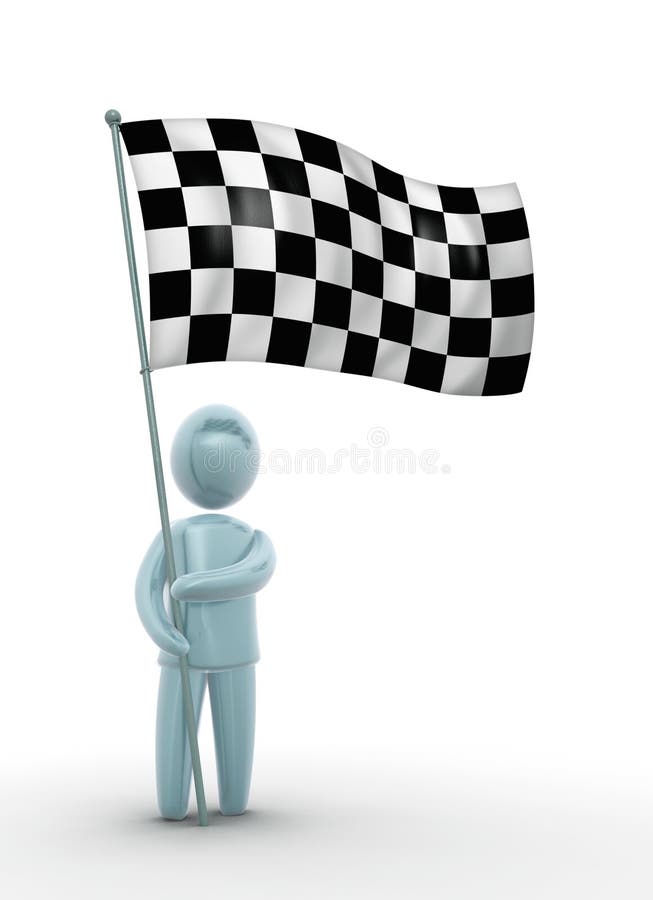 You Win Race & Get Checkered Flag at Finish Line Stock Vector ...
