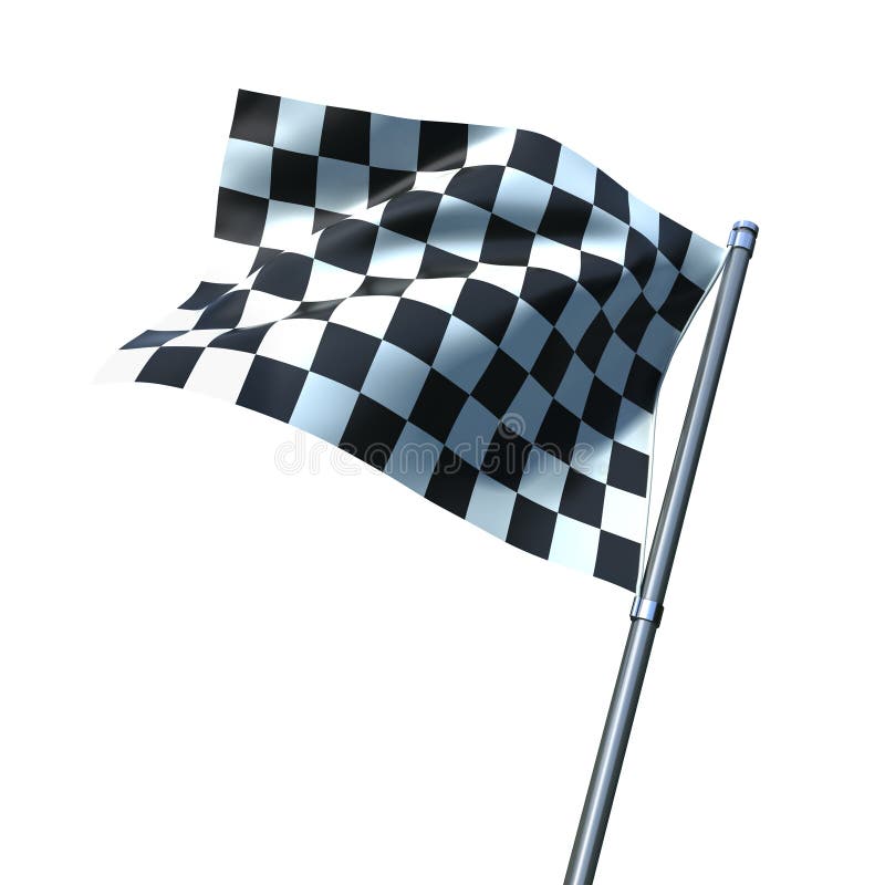 Single Checkered Flag (Waving Above) Stock Vector - Illustration of ...