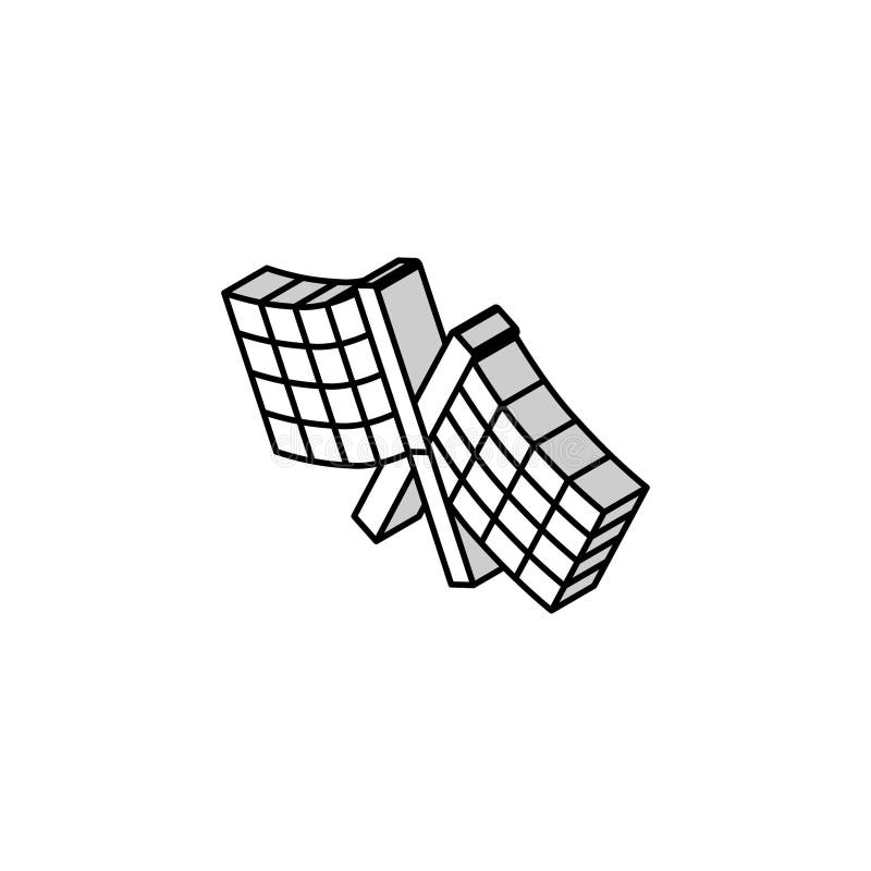 Finish Flag Check Mark Isometric Icon Vector Illustration Stock Vector ...