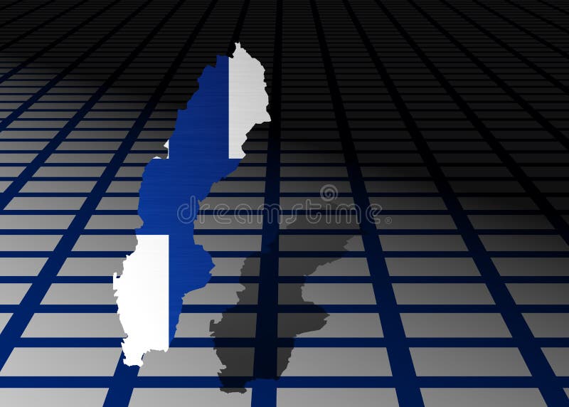 Finish Flag with a Contour of Borders Stock Illustration - Illustration ...