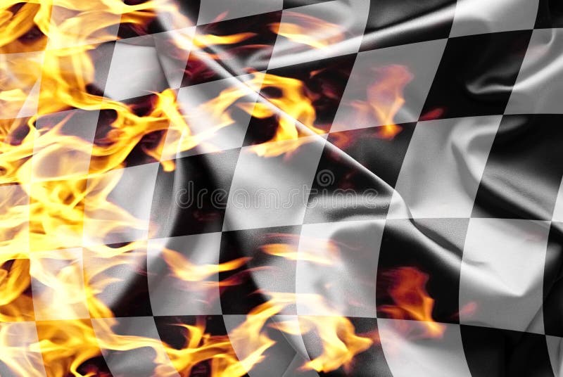 Finish flag on fire stock illustration. Illustration of flaming - 24729798