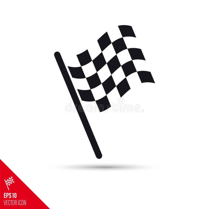 Finish Flag Vector Glyph Icon. Success Concept Stock Vector ...