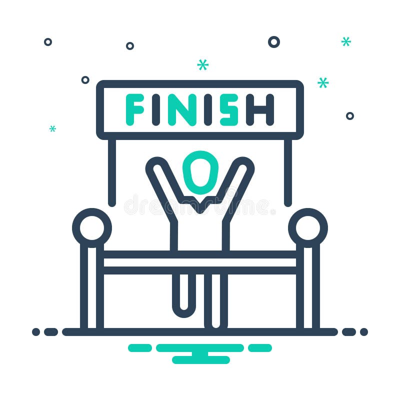 Mix Icon for Finish, Complete and End Stock Illustration - Illustration ...