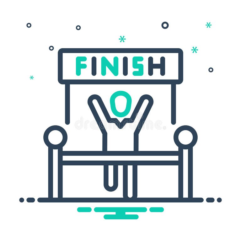 Mix Icon for Finish, Complete and End Stock Illustration - Illustration ...