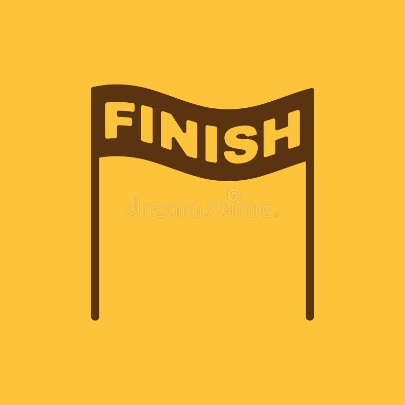 The Finish Icon. Finish Symbol Stock Illustration - Illustration of ...