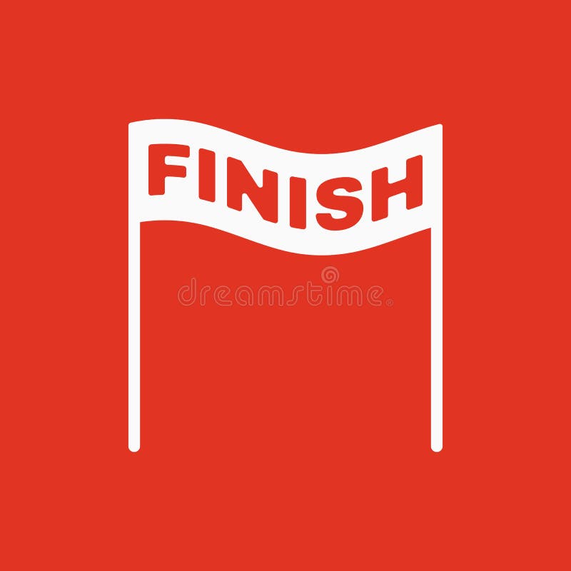 The Finish Icon. Finish Symbol Stock Vector - Illustration of running ...