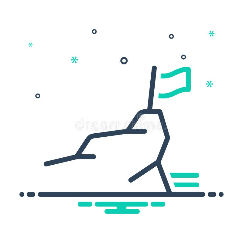 Mix Icon for Finish, Flag and Winner Stock Vector - Illustration of ...