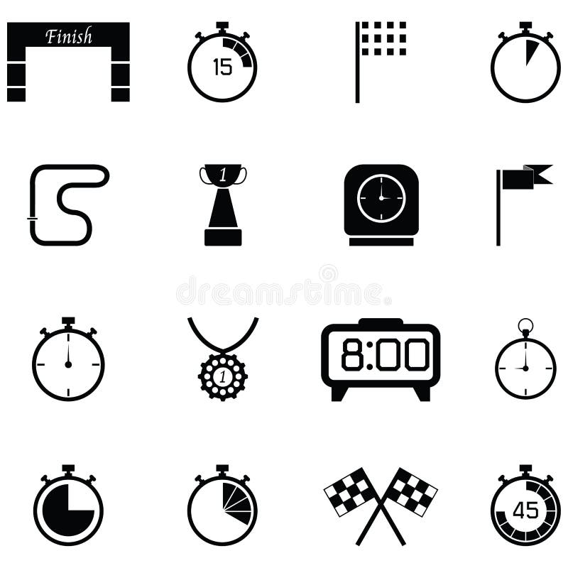 Finish icon set stock vector. Illustration of success - 120564478