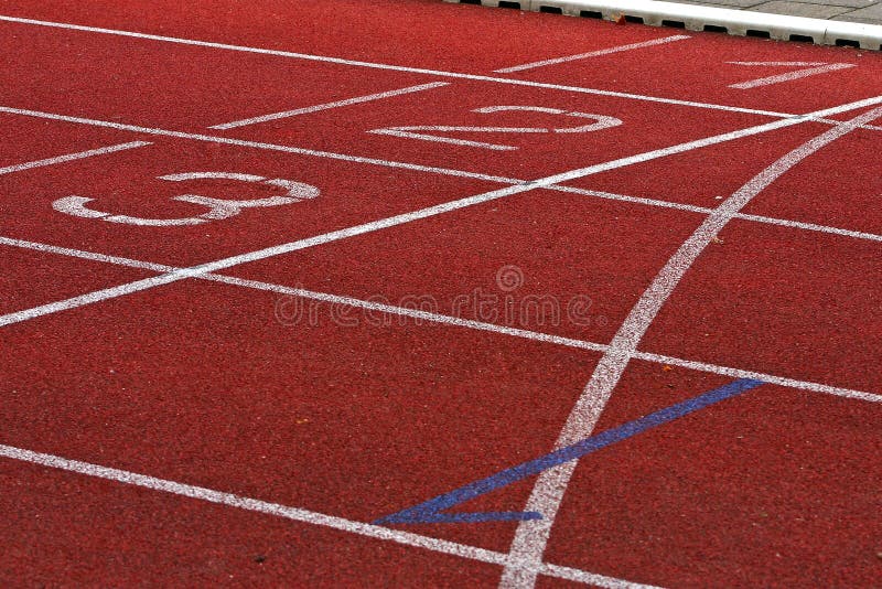 Finish Lane in Athletic Stadion Stock Photo - Image of speed, fitness ...