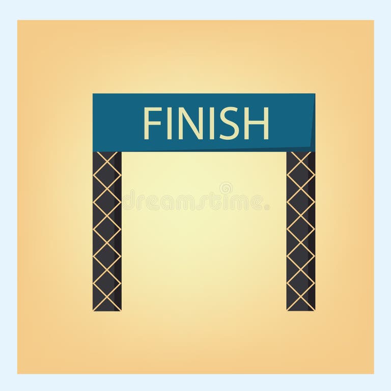 Finish Line Banner. Vector Illustration Decorative Design Stock Vector ...