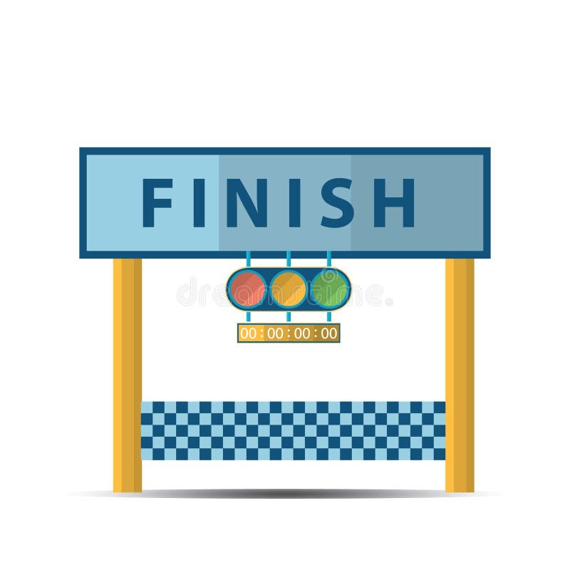 Finish Line Banner. Vector Illustration Decorative Design Stock Vector ...