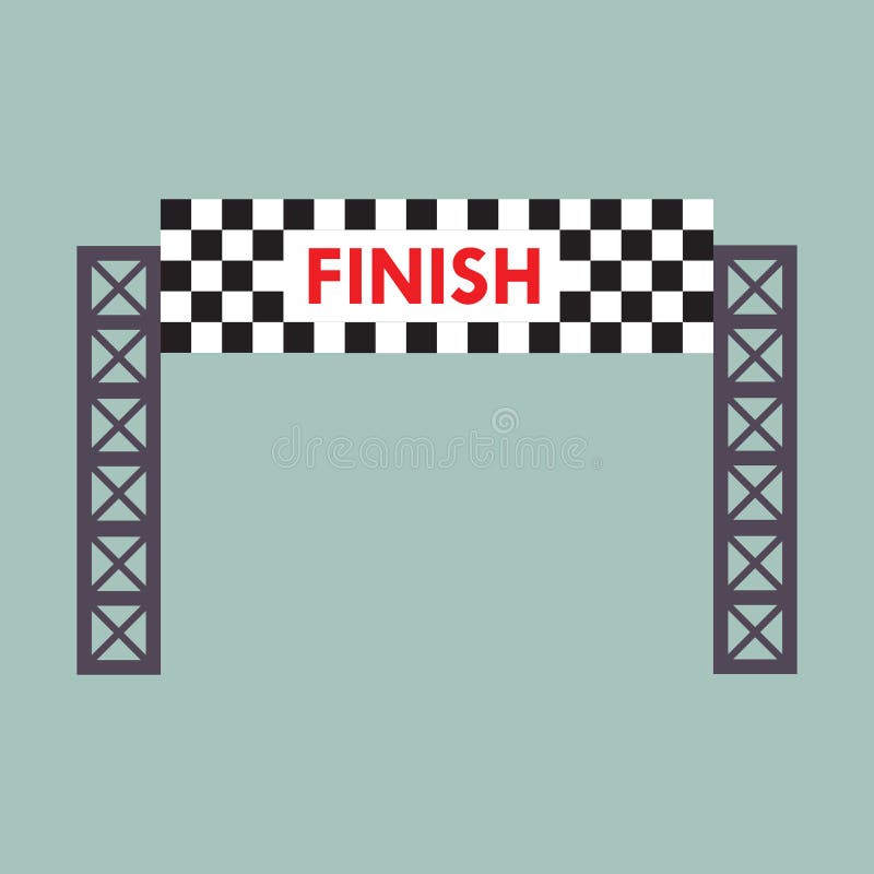 Finish Line Banner. Vector Illustration Decorative Design Stock Vector ...