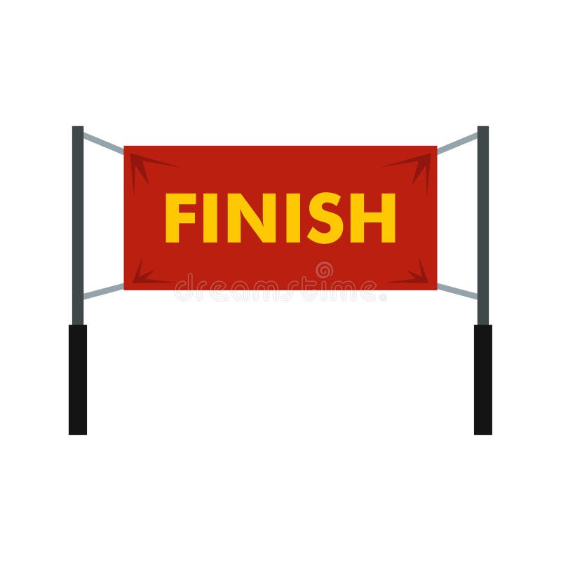 Finish Line Icon, Simple Style Stock Vector - Illustration of empty ...