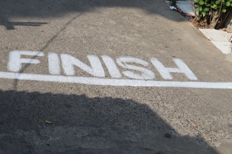 Finish line in the morning stock image. Image of 2023 - 287444837