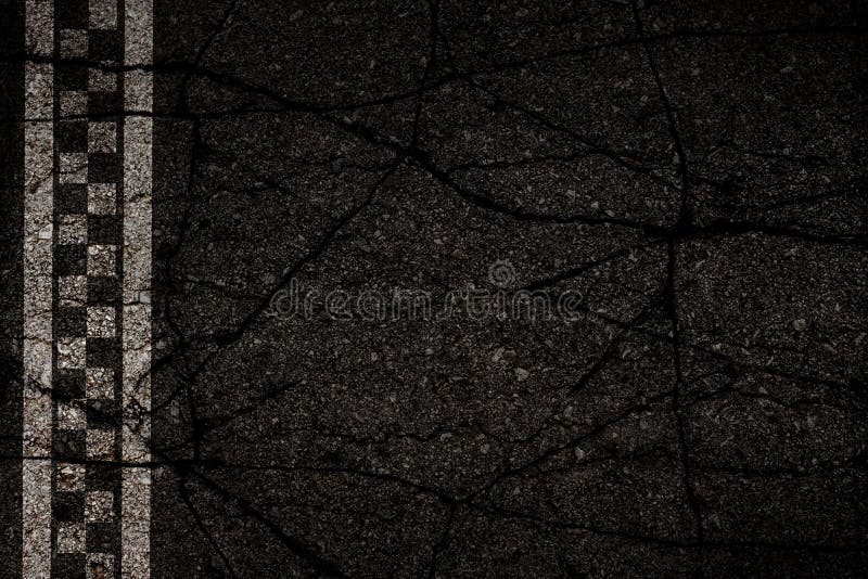 Finish Line Racing Crack Asphalt. Stock Photo - Image of kart, textured ...