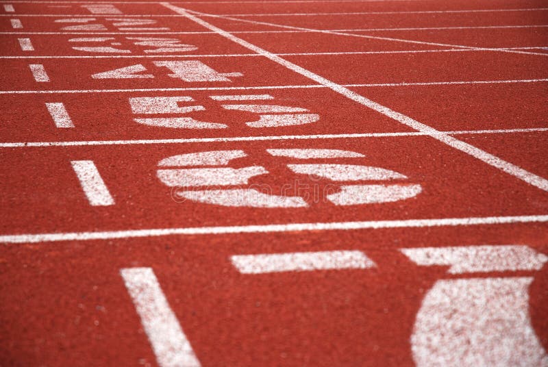 Finish Line of Running Tracks Stock Image - Image of exercise, stadium ...